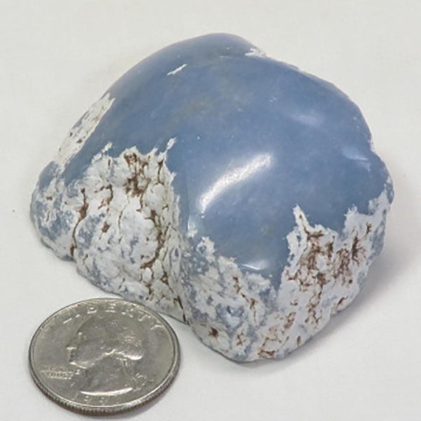 Top Polished Blue Angelite Window from Peru – Blue Moon Crystals & Jewelry