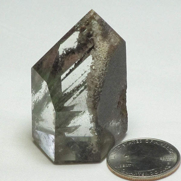 Polished Lodolite Quartz Crystal Point with Phantoms – Blue Moon ...