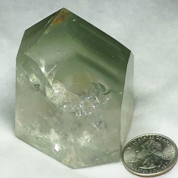 Polished Quartz Crystal Point with Chlorite Phantoms – Blue Moon ...